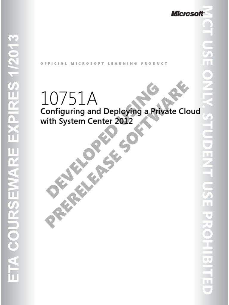 10751A ENU Beta TrainerHandbook Part1 | Download Free PDF | Cloud Computing | License