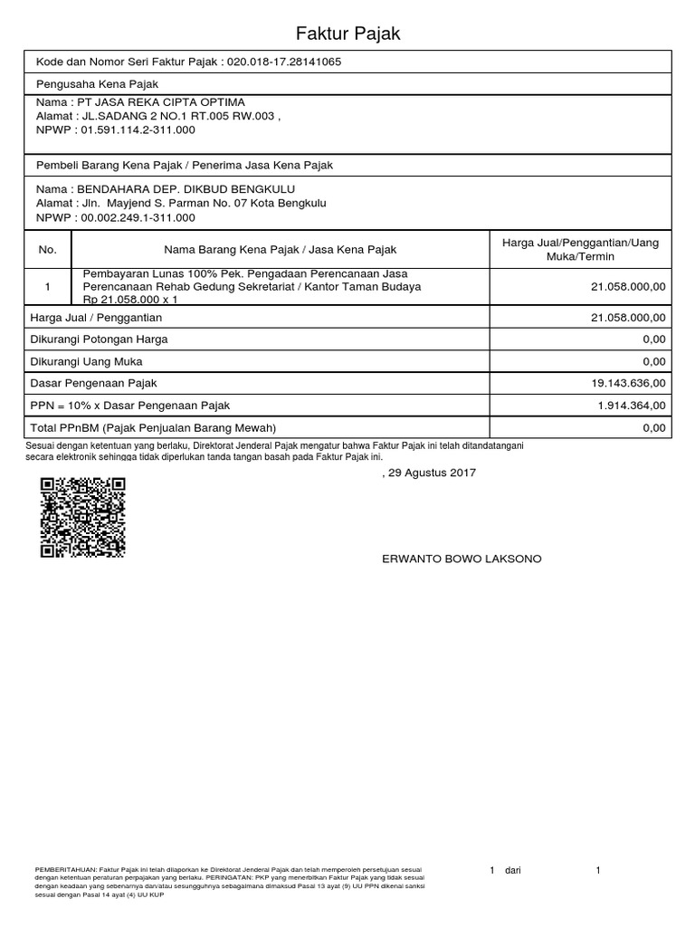 Faktur Pajak | PDF
