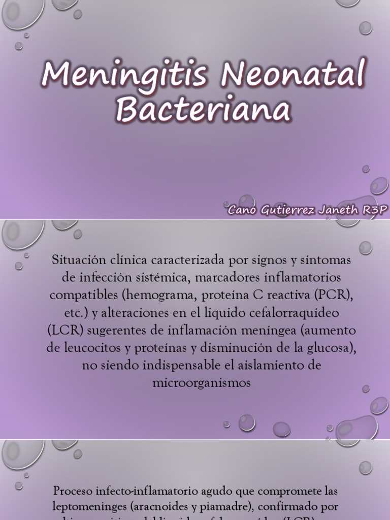 Meningitis Neonatal | PDF | Meningitis | Inflamación