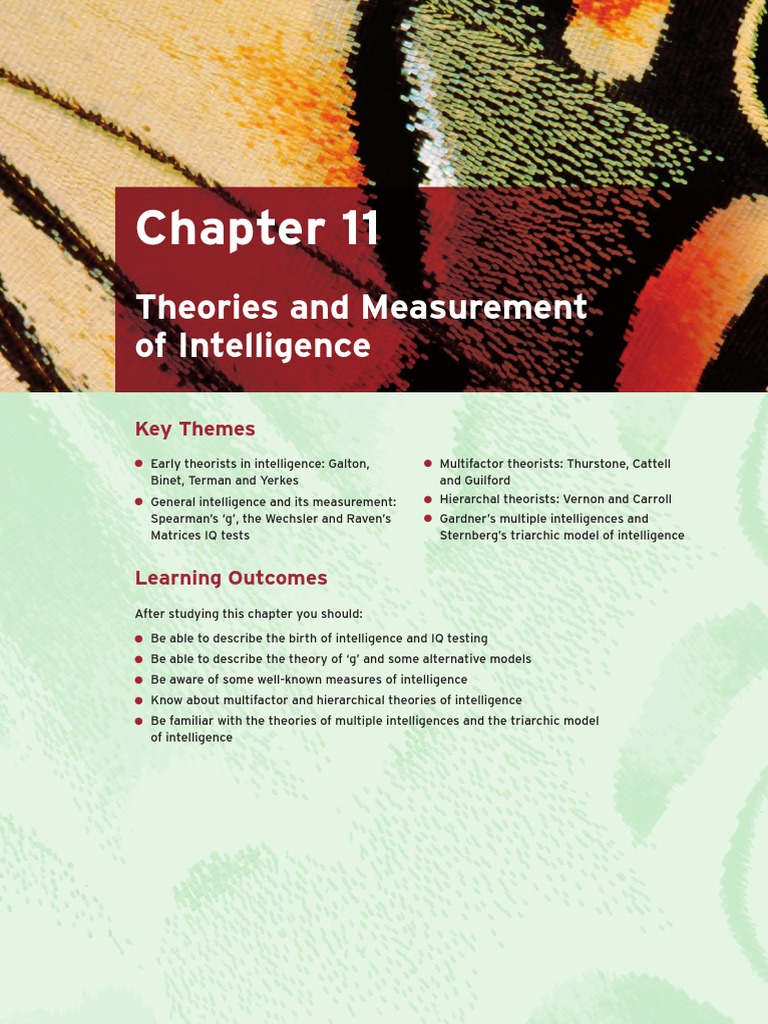 Theories and Measurement of Intelligence | PDF | Wechsler Adult ...