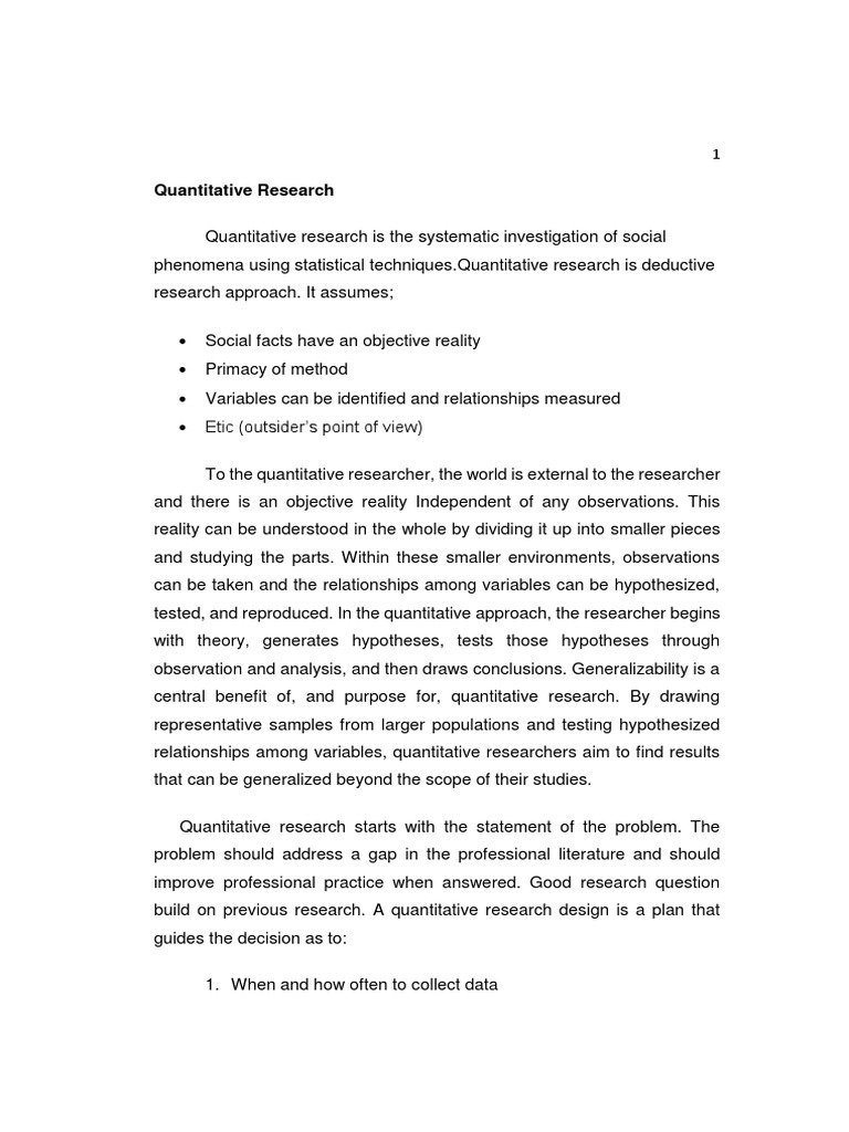 Quantitative Research | PDF | Sampling (Statistics) | Quantitative Research