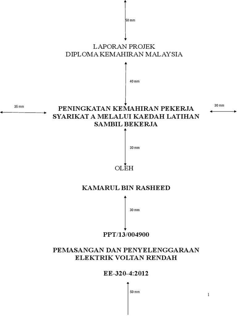 Format Penulisan Projek DKM - DLKM | PDF