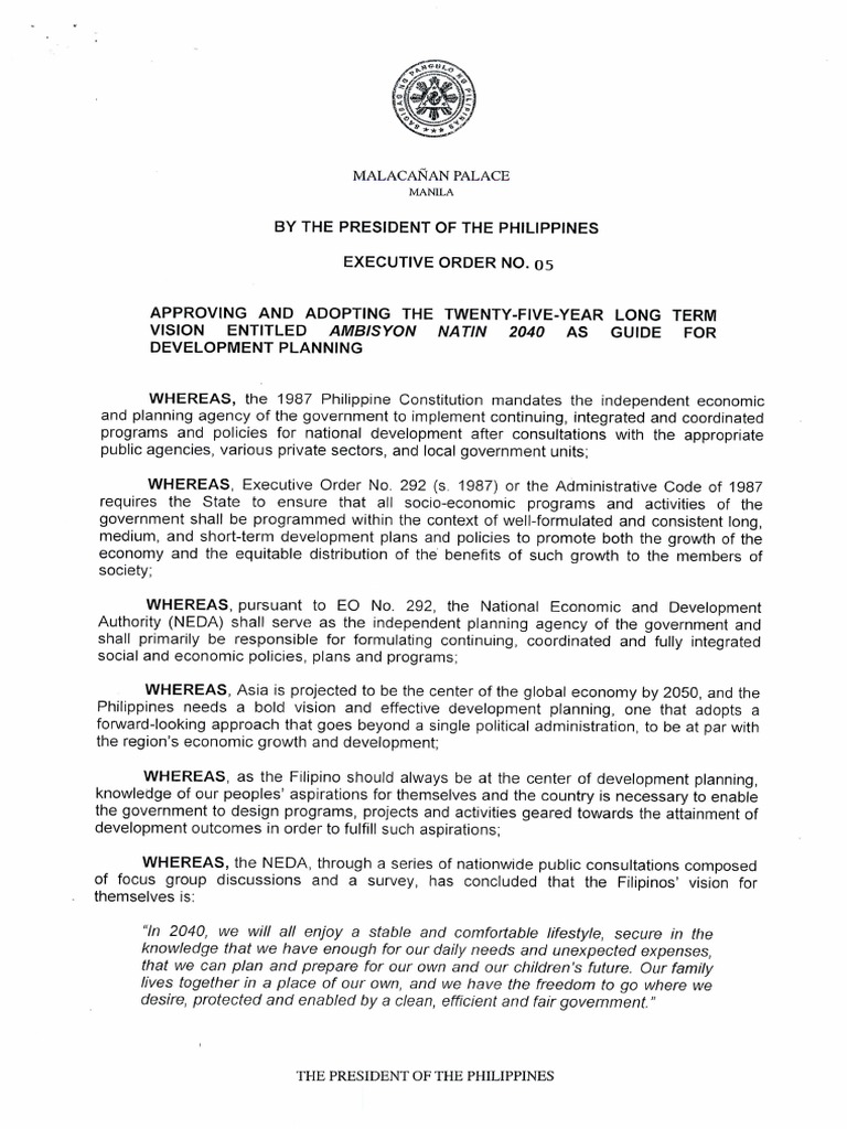 Ambisyon Natin 2040 | PDF | Government | Public Law