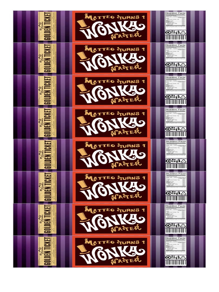 Wonka Water Printable | PDF
