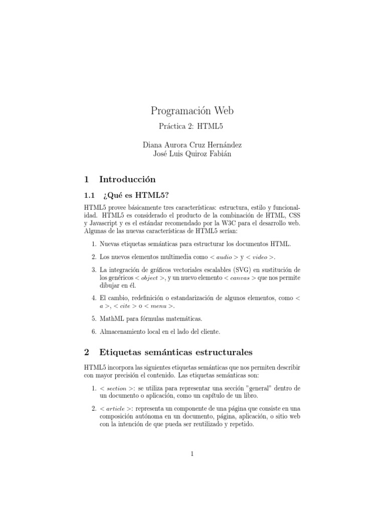 Practica2 PDF | PDF | HTML | Consorcio Mundial de la red