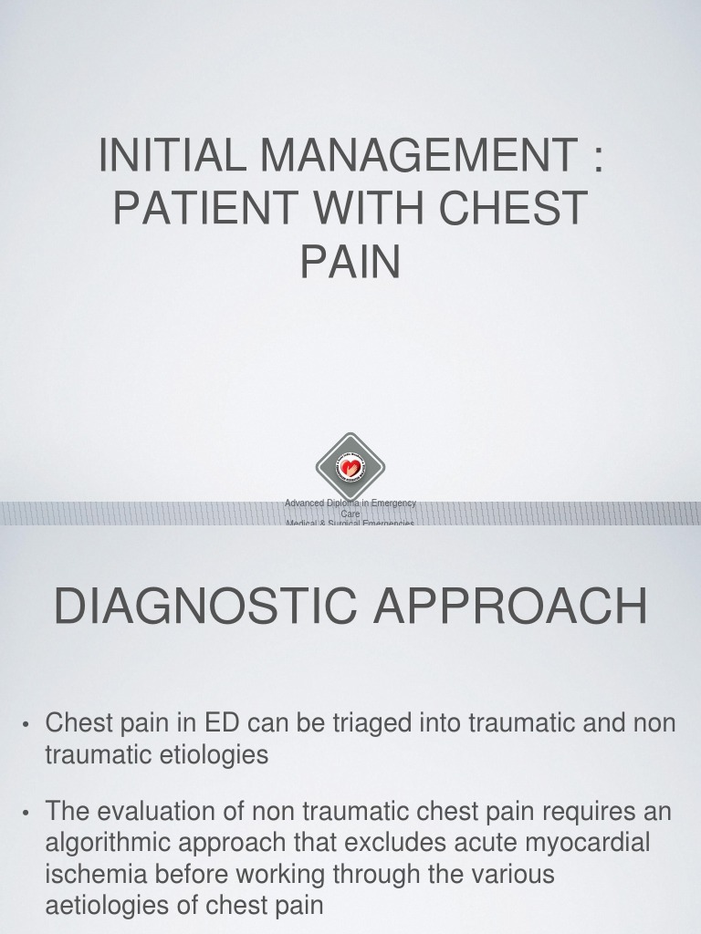 Initial Management Chest Pain1 | Download Free PDF | Health Sciences ...