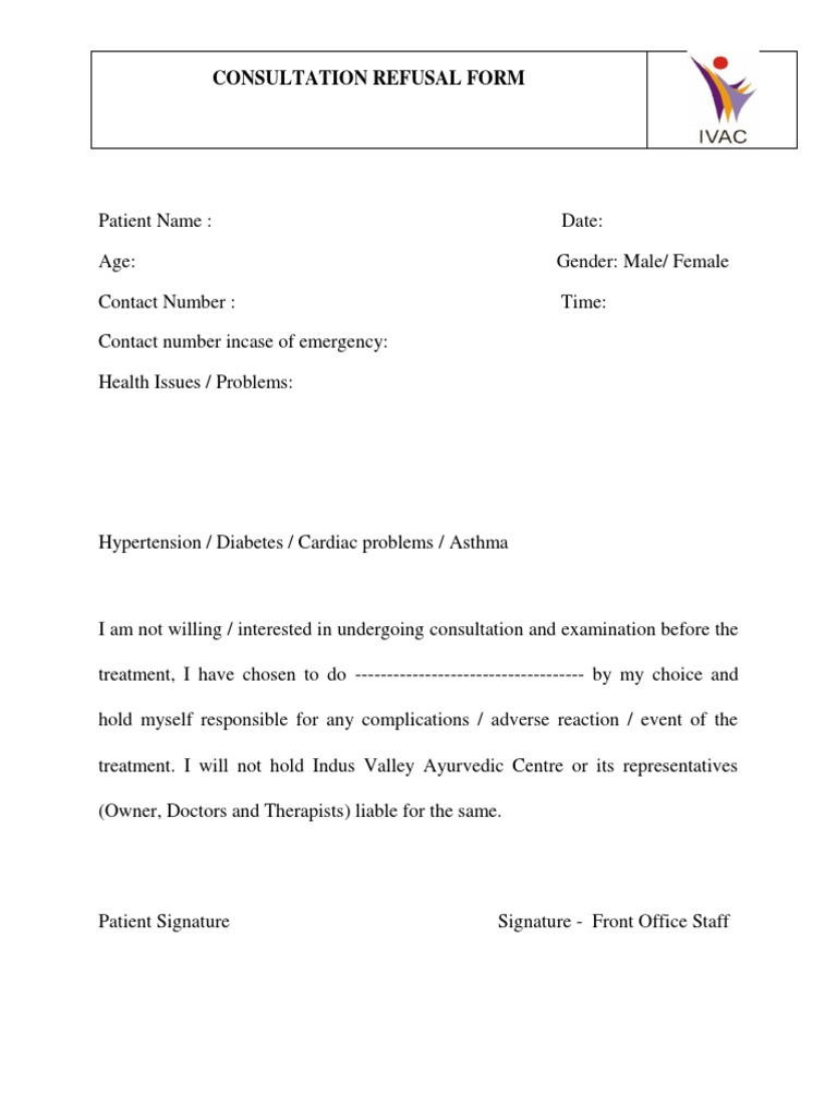 Consultation Refusal Form | PDF
