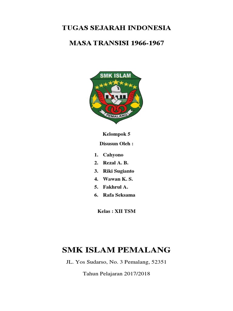 MASA TRANSISI 1966-1967 Supersemar, Dualisme Kepemimpinan | PDF