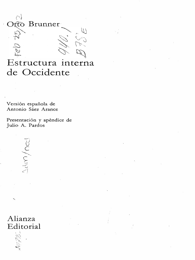 Estructura Interna de Occidente - Otto Brunner | PDF | imperio Romano ...
