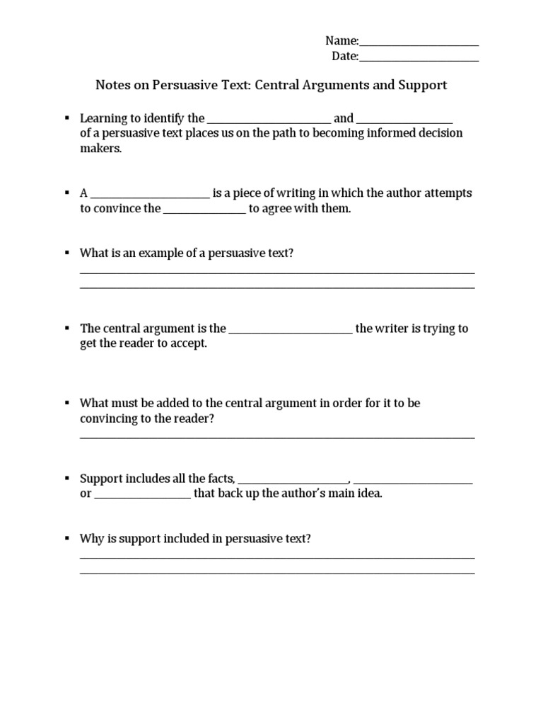 Understanding Persuasive Texts and Arguments | PDF | Mobile Phones | Adolescence