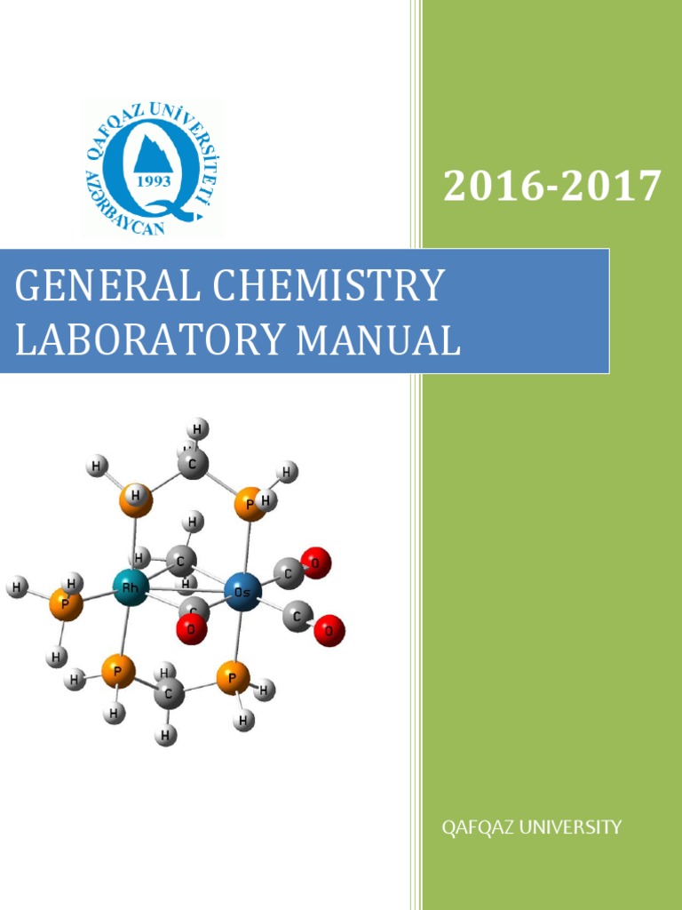 General Chemistry Lab Manual | PDF | Redox | Ion