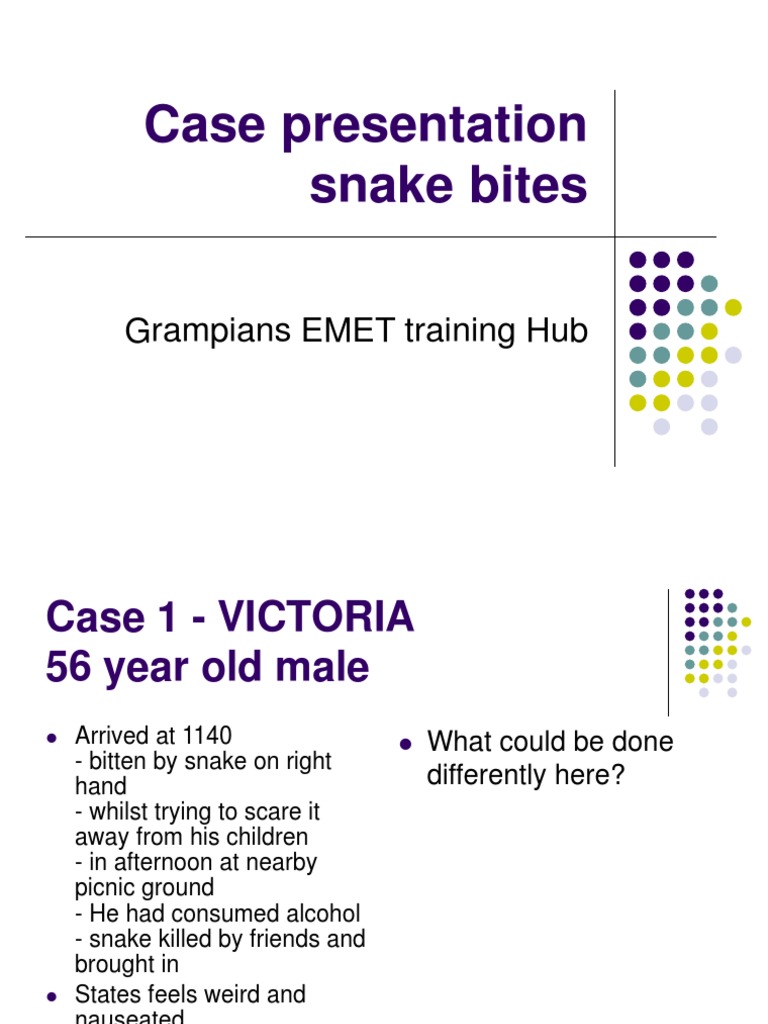 Snake Bite Case Series Dec 2012 | PDF | Snake | Medical Specialties