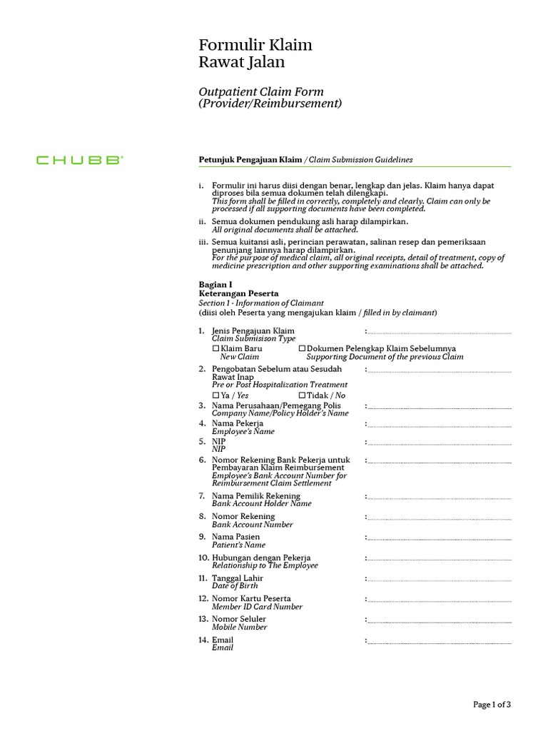 Form Chubb Life PDF | PDF