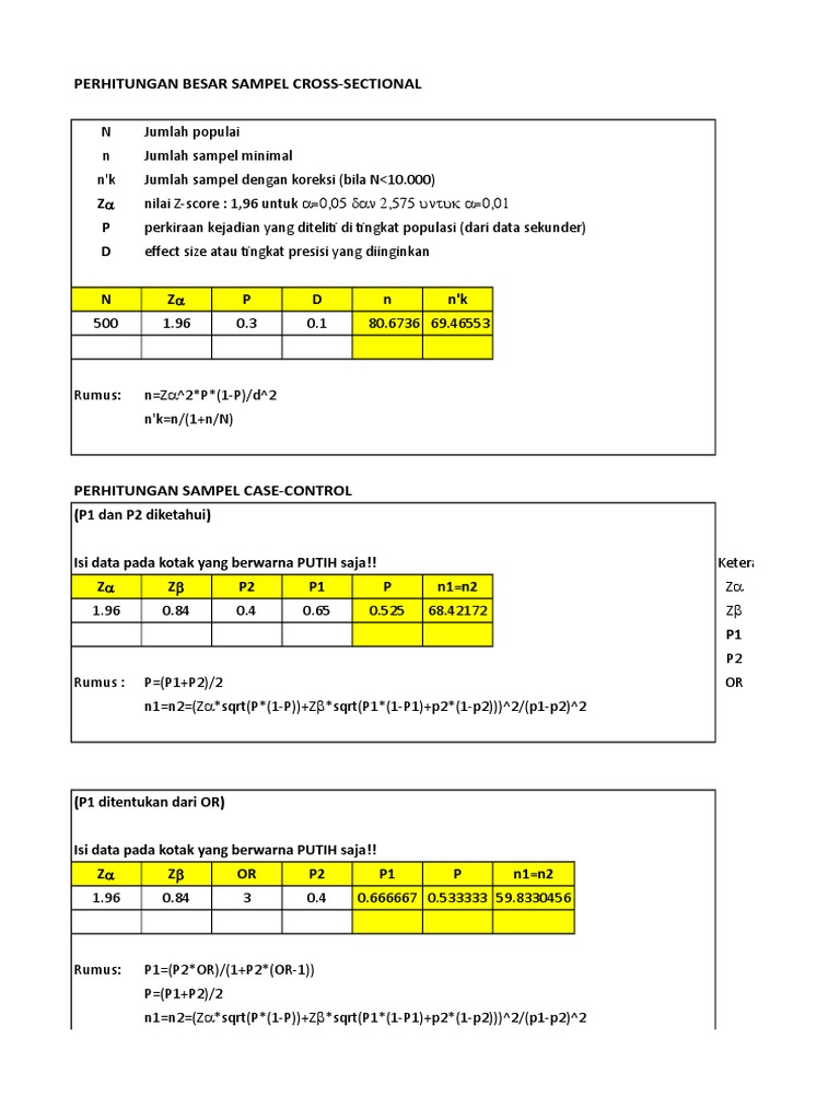 Rumus Besar Sampel | PDF