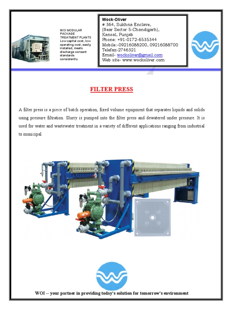 Filter Press | PDF | Filtration | Industrial Processes