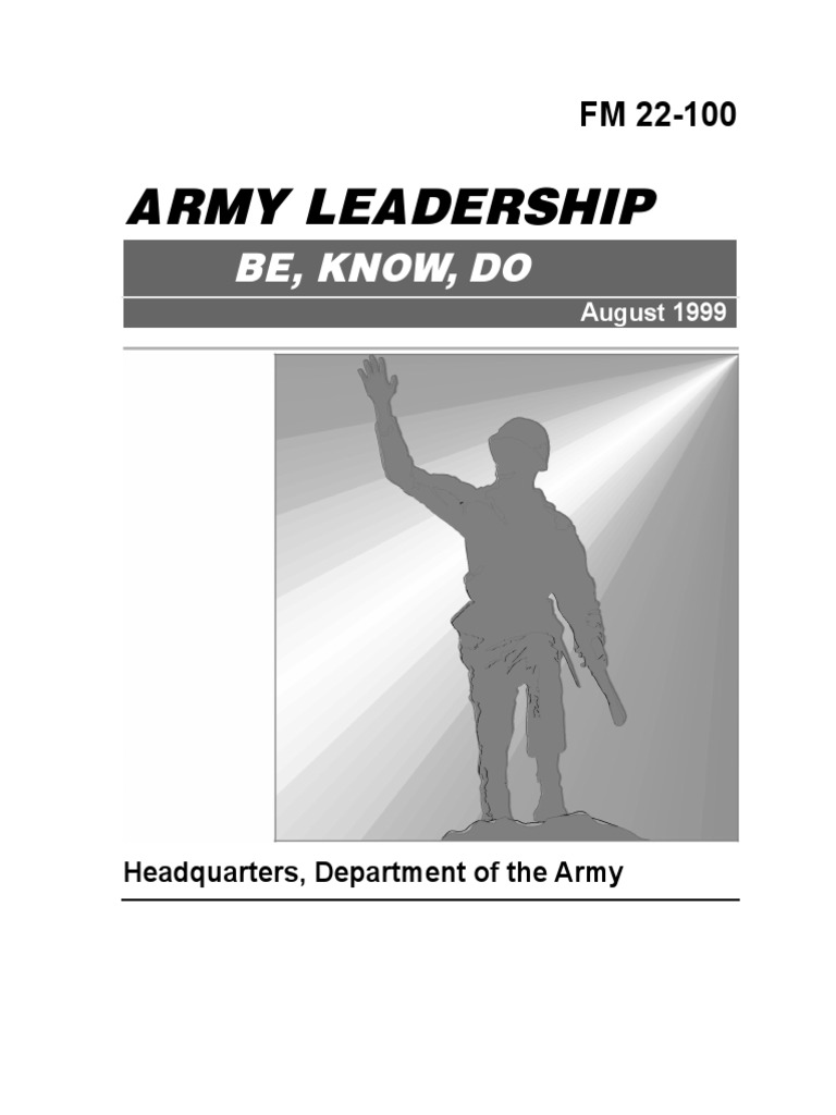 Army Leadership: Be, Know, Do | PDF | Leadership | Applied Psychology