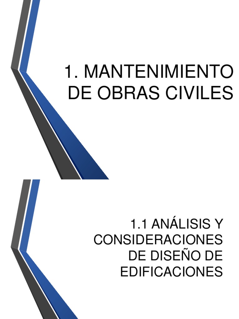 1 Mantenimiento de Obras Civiles | PDF | Cálculo | Diseño