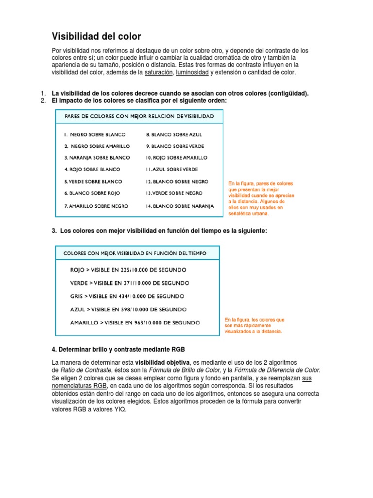 Visibilidad y Legibilidad en Desarollo de Aplicaciones Web | PDF ...