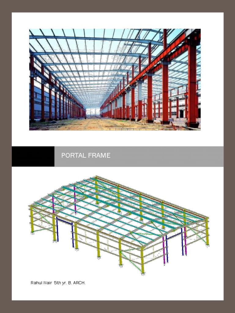 Portal Frame | PDF | Framing (Construction) | Structural Engineering