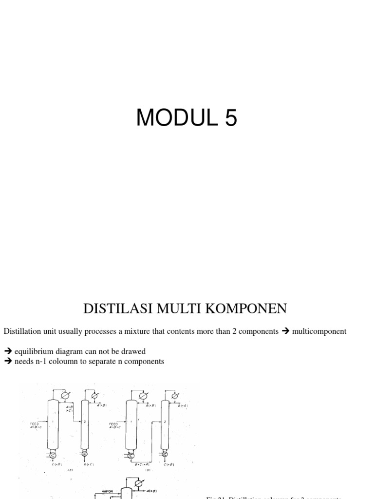 Modul 5 | PDF | Distillation | Industrial Processes