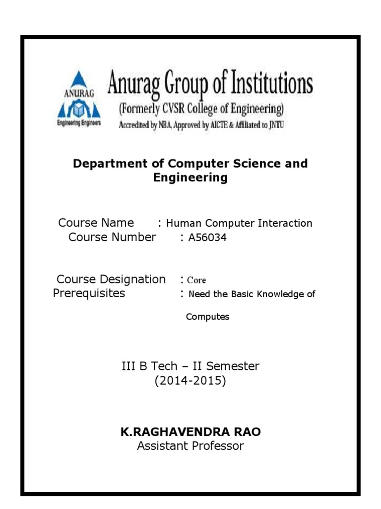 Human Computer Interaction | PDF | Graphical User Interfaces | Human–Computer Interaction
