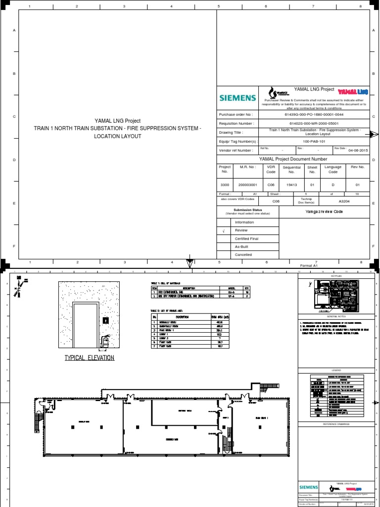 Fire Suppression System Location Layout (List QTY) - ESS101 | PDF ...