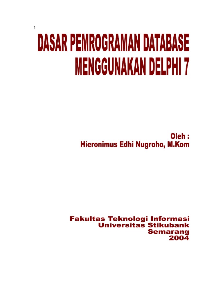 BUKU DELPHI - Dokumen - Tips - Buku-Delphi-Edhi-Nug | PDF