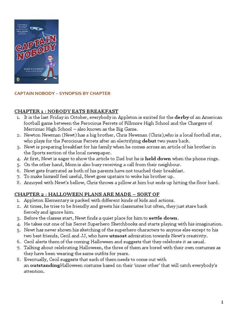 Captain Nobody - Synopsis by Chapter | PDF | Halloween | Costume