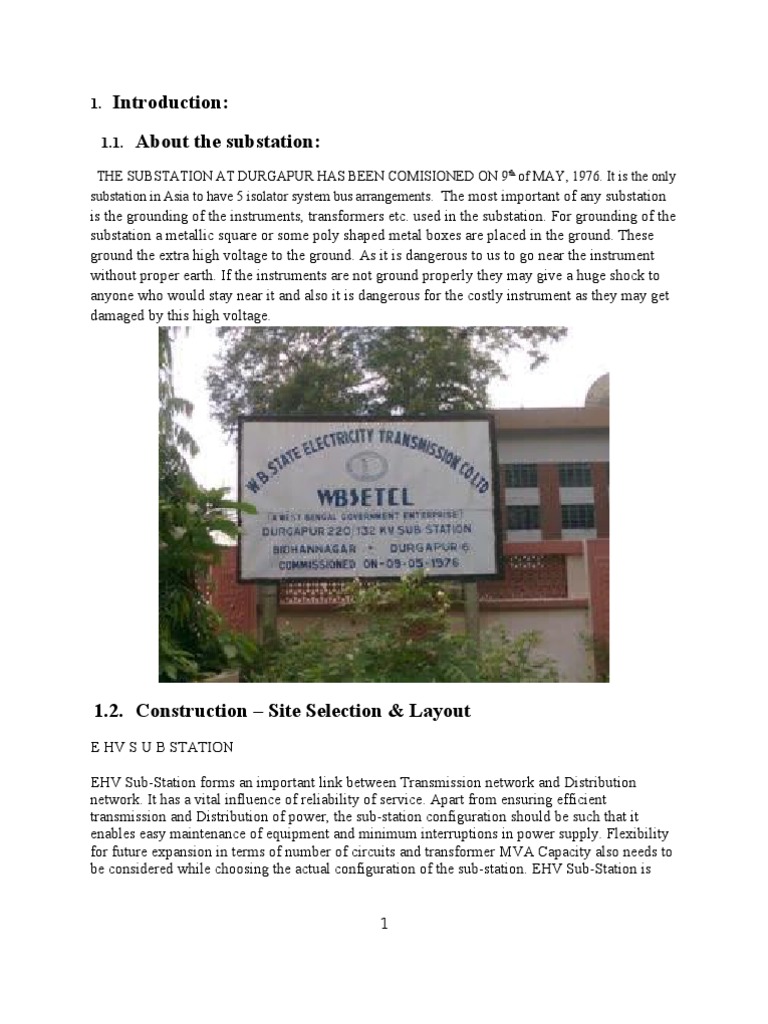 Project On Substation 220kv 132kv | PDF | Electrical Substation ...