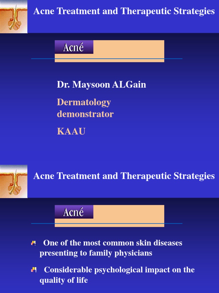 Acne Treatment Strategies and Therapies | PDF | Topical Medication ...