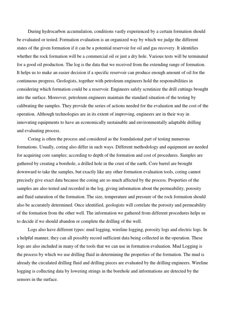 Introduction To Formation Evaluation | PDF | Petroleum Reservoir ...