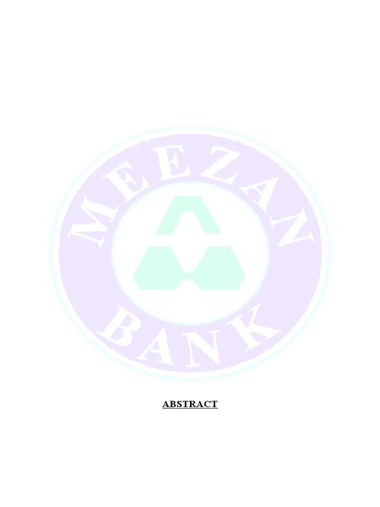 Meezan Bank Report Final | PDF | Cheque | Debit Card