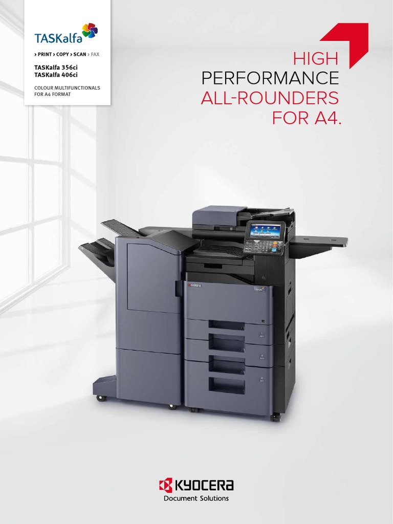 Brochure TASKalfa 356ci 406ci | PDF | Image Scanner | Fax