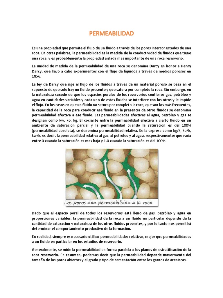 PERMEABILIDAD | Permeabilidad (Ciencias de la Tierra) | Física Aplicada ...
