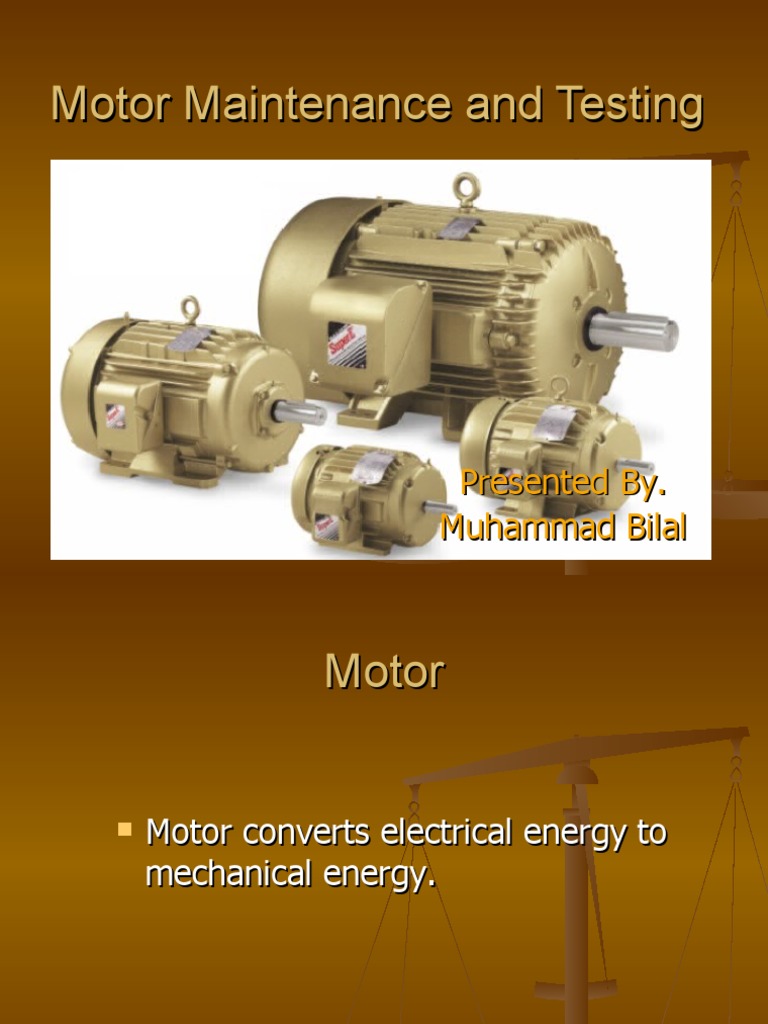 Motor Maintenance and Testing | PDF | Electric Motor | Electric Power
