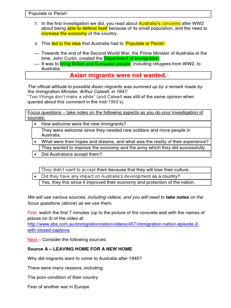 Populate or Perish | PDF | Immigration