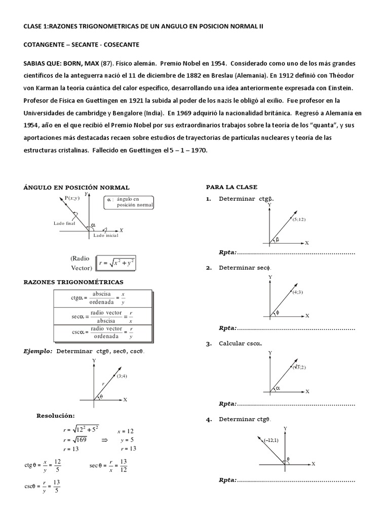 Trigo 2° | PDF | Trigonometría | Núcleo atómico