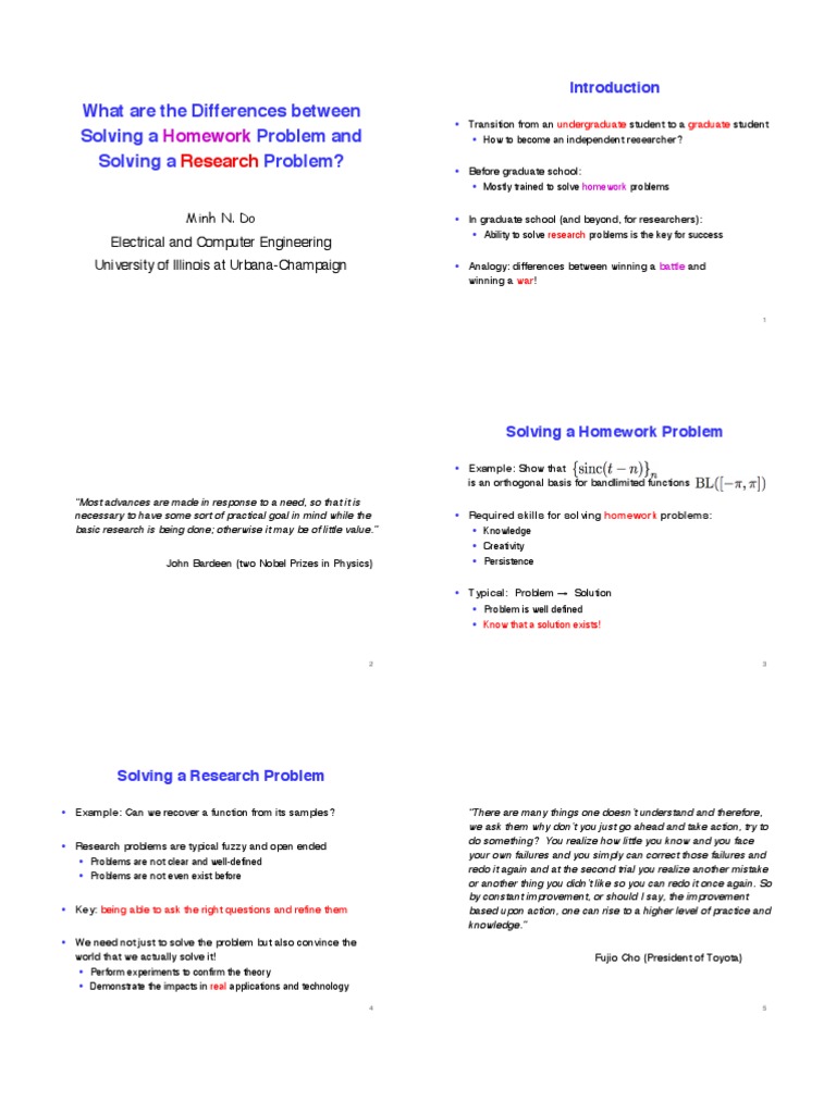 Solving Research Problems | PDF | Experiment | Insight
