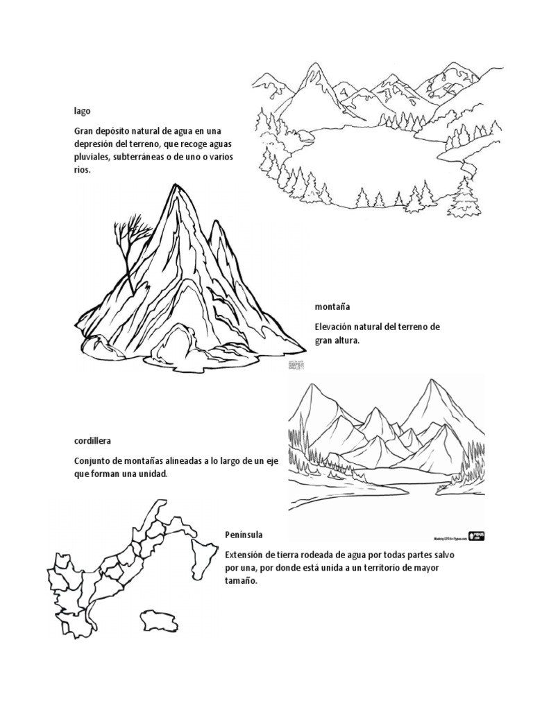 Accidentes Geográficos para Colorear | PDF