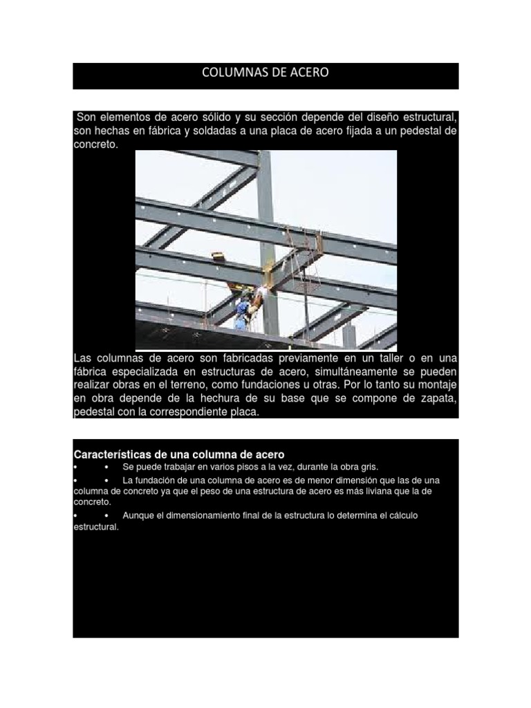 Columnas de Acero | PDF | Acero | Ingeniería de Edificación