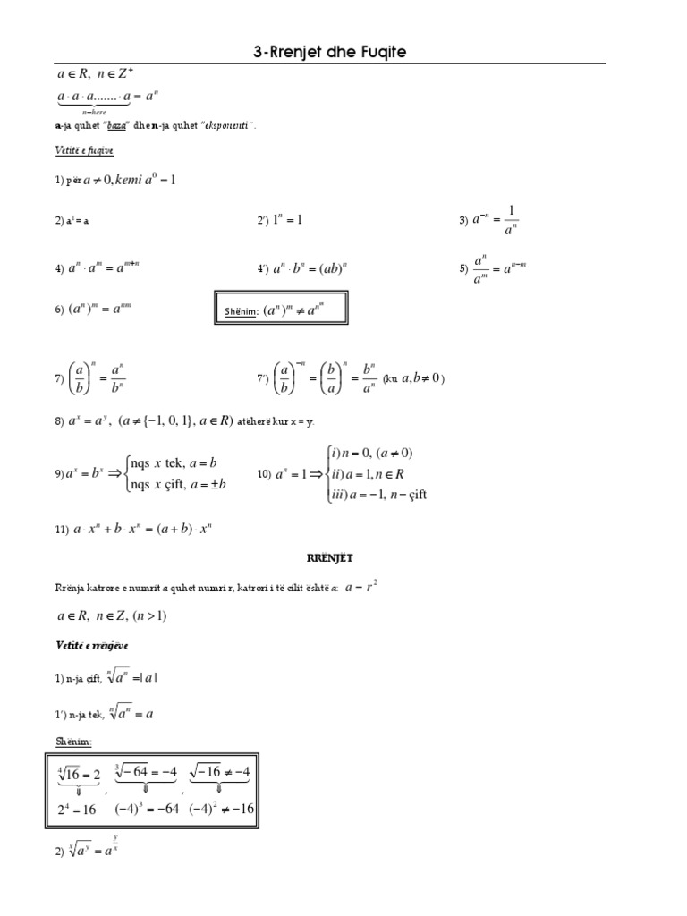 3-Rrenjet dhe Fuqite: a kemi a
