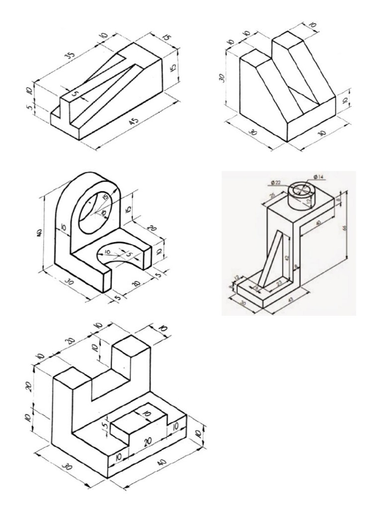 Dibujo Isometricos Con Medidas | PDF