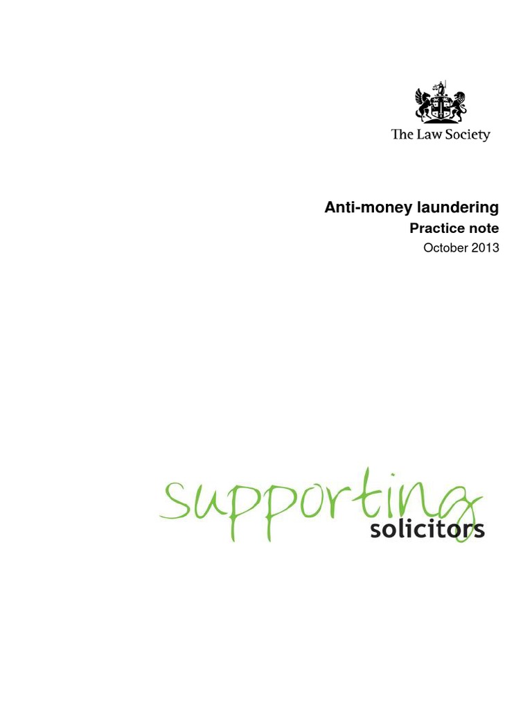 Aml Practice Note | PDF | Financial Action Task Force On Money ...