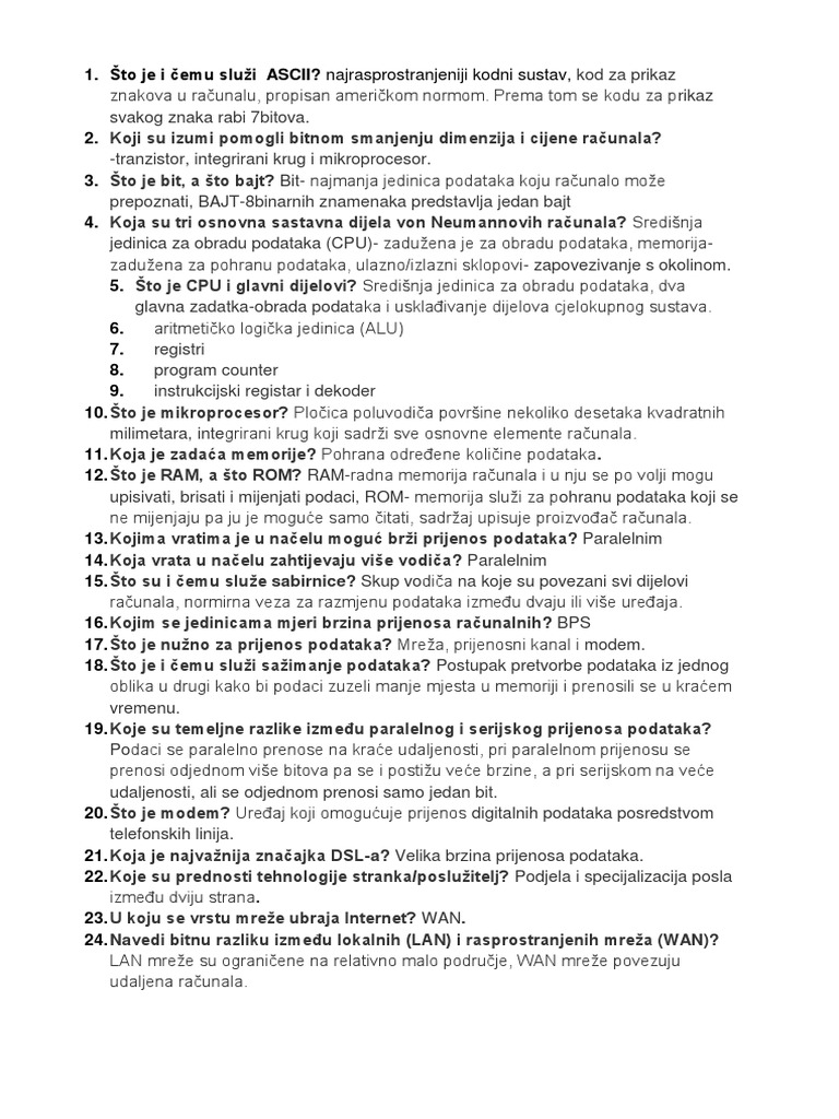 Informatika Moja Skripta | PDF