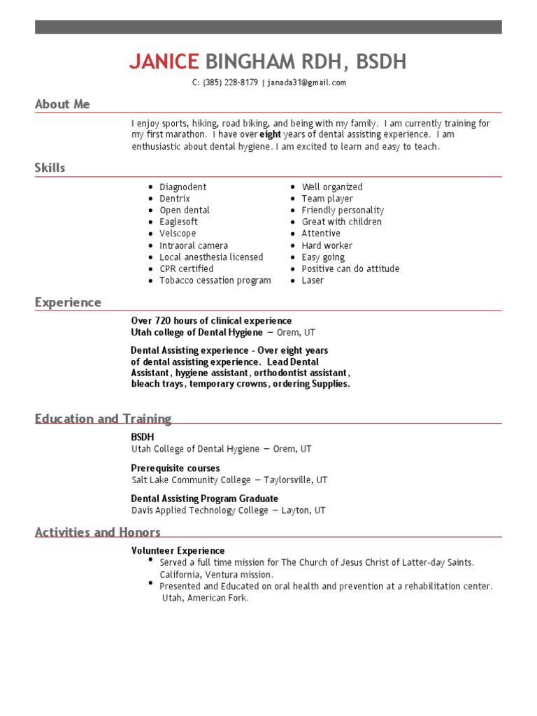 Janice Bingham Resume 1 | PDF