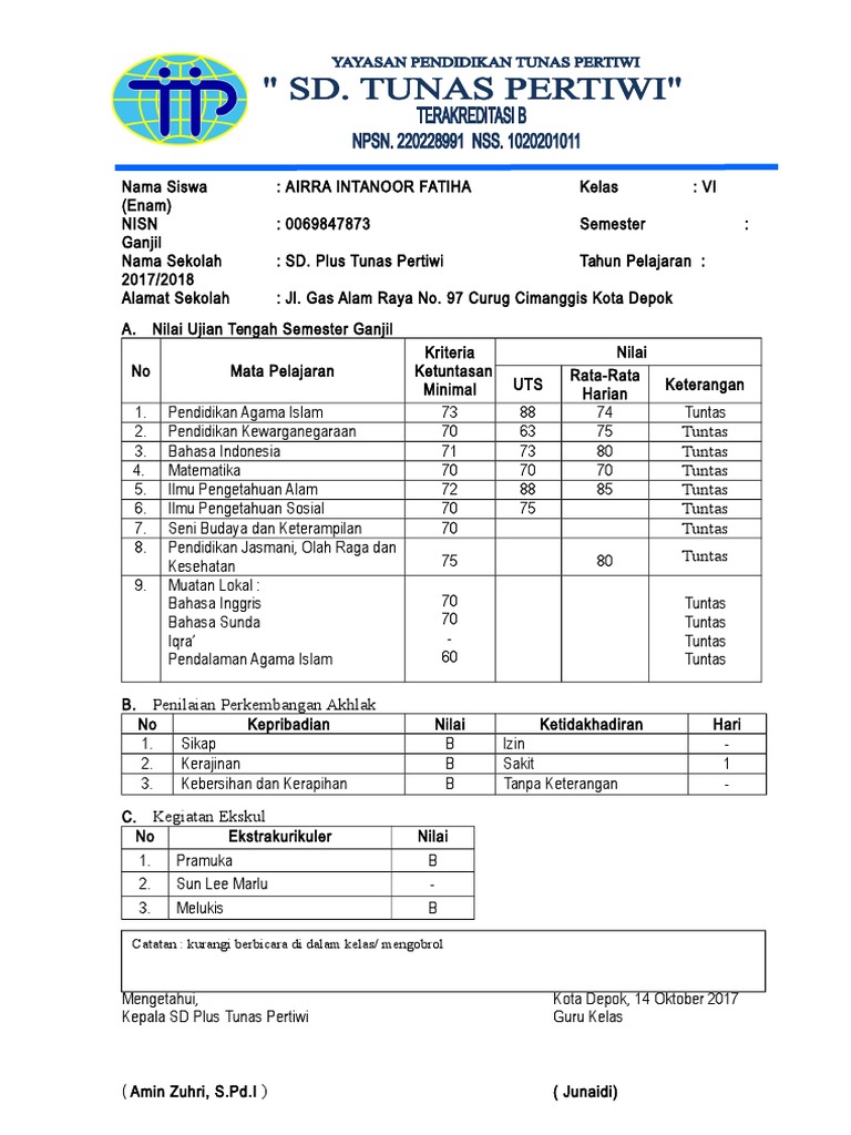 Format Raport Uts | PDF