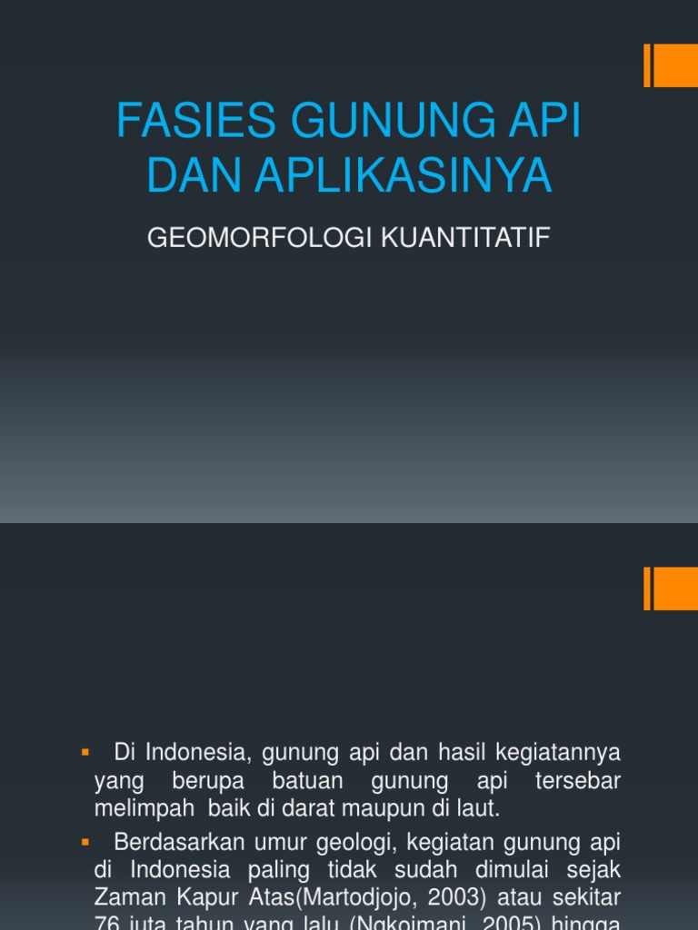 Fasies Gunung API Dan Aplikasinya | PDF