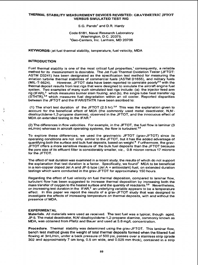 Jftot PDF | PDF | Activation Energy | Jet Fuel