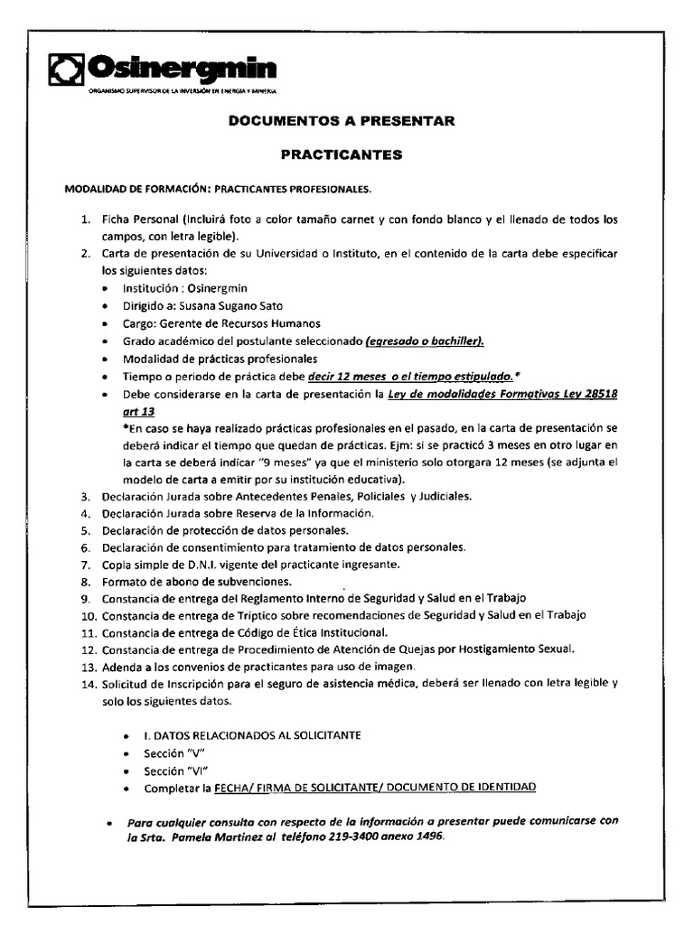 Formatos A Presentar-Ingresantes | PDF