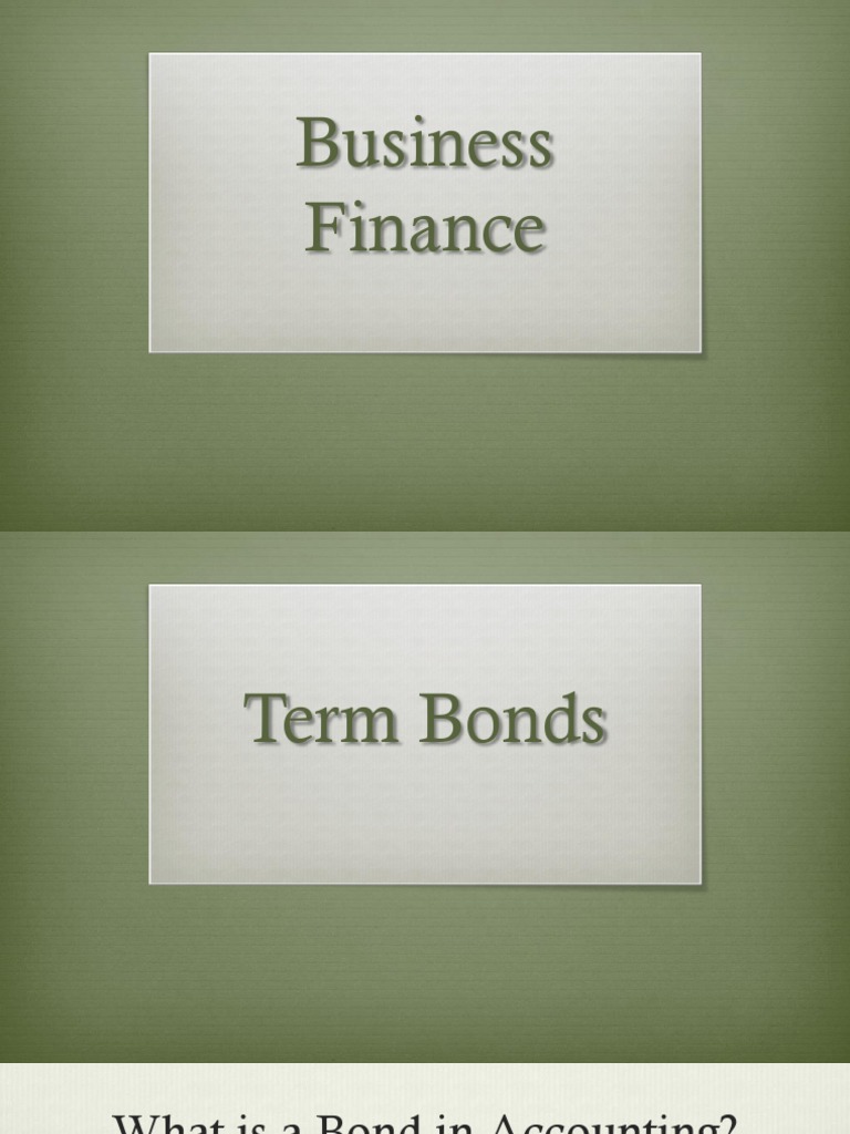 Term&Serialbond Businessfinance | PDF | Bonds (Finance) | Debt